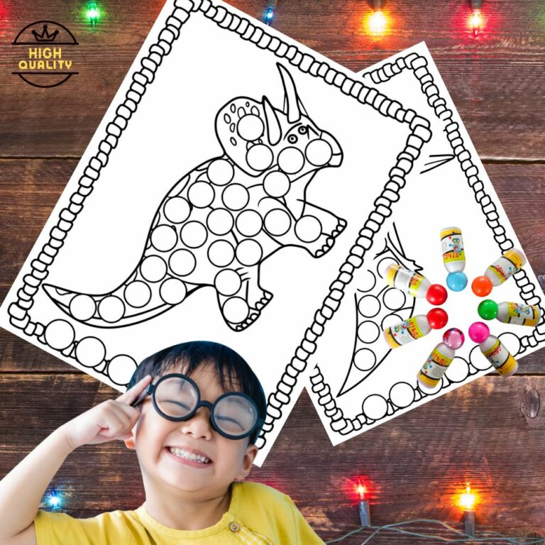 Dinosaur Dot markers Paint Dauber ,Coloring pages for toddlers | Made ...