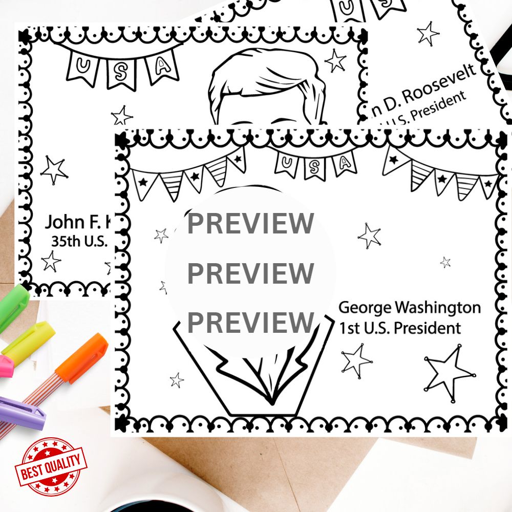 Presidents Day Coloring Sheets for Kids | Patriotic Coloring Pages ...