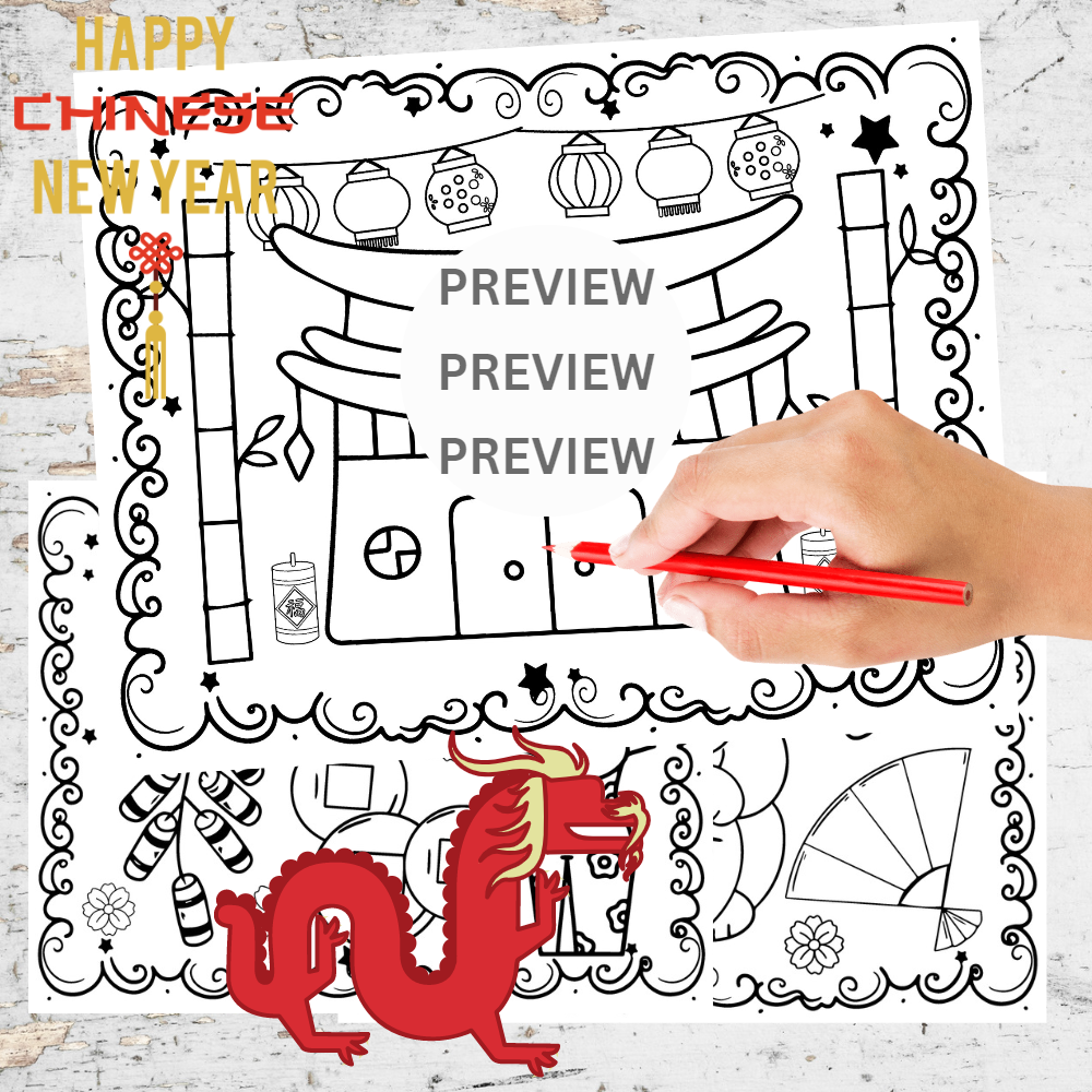 Chinese Lunar New Year 2023 Mindfulness Coloring Activity For kids ...