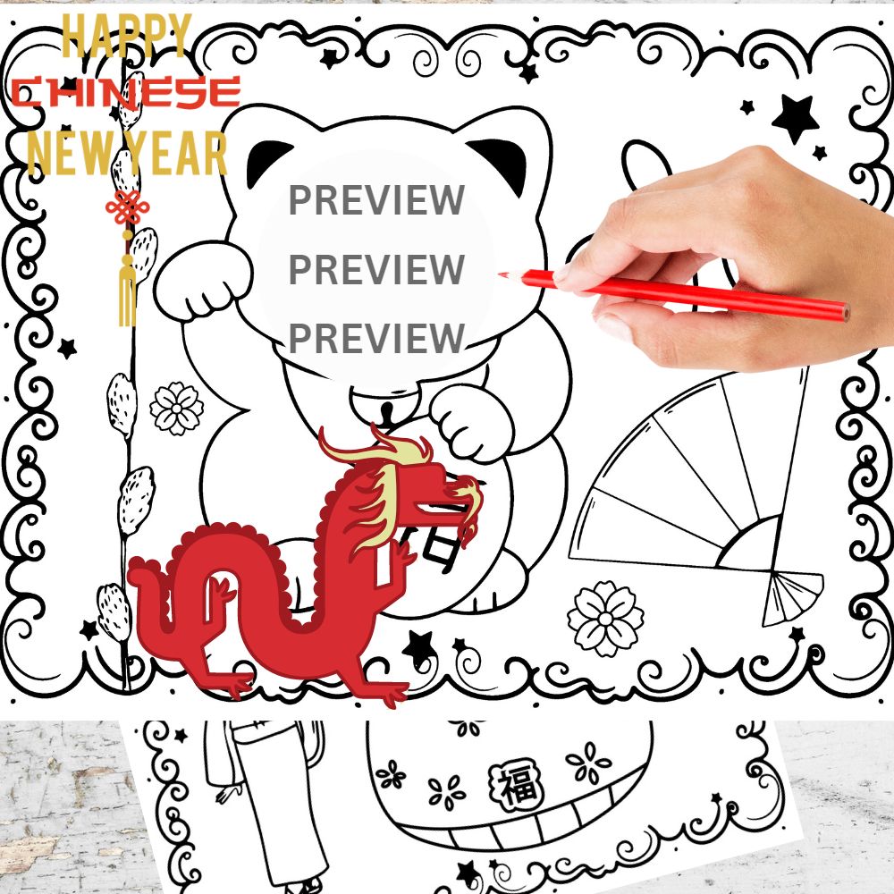 Chinese Lunar New Year 2023 Mindfulness Coloring Activity For kids ...