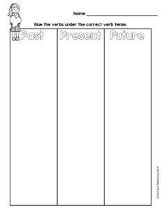 Valentine Verb Tense Sort Cut and Paste Activity | Made By Teachers