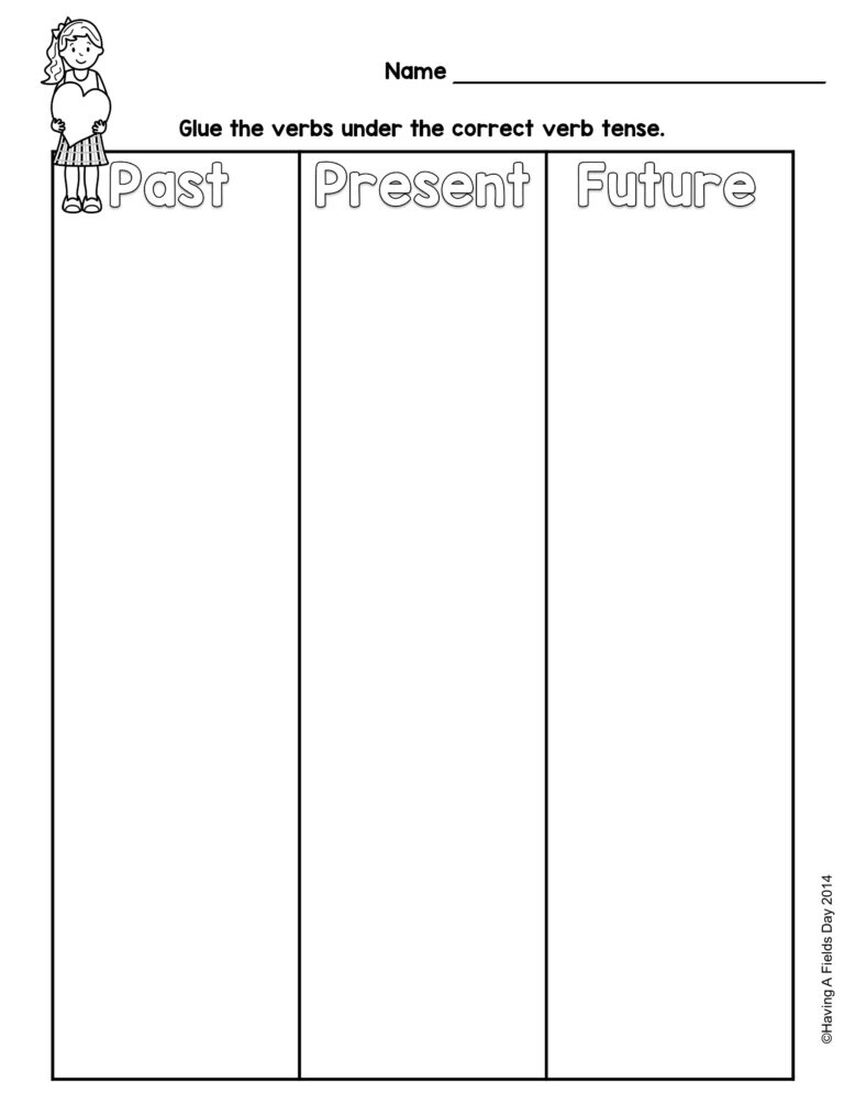 Valentine Verb Tense Sort Cut and Paste Activity | Made By Teachers