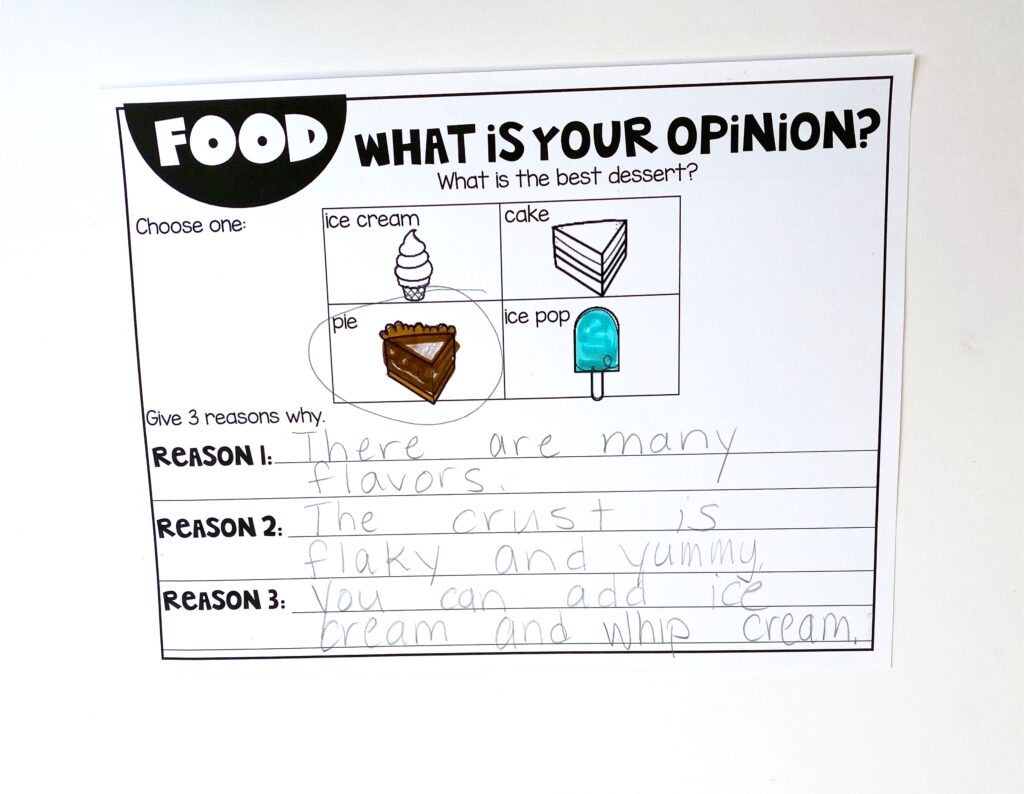 Opinion Writing Prompts Opinion Writing Graphic Organizers - Made By ...
