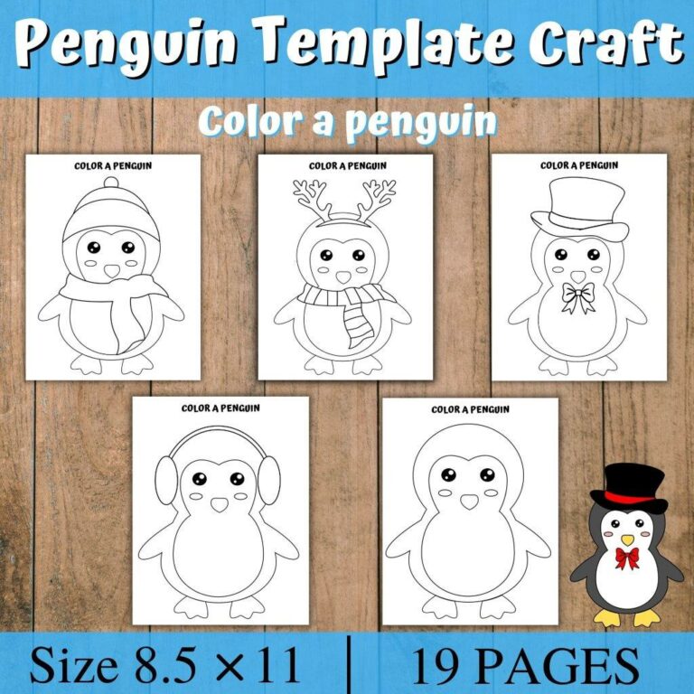 Penguin Craft template |Build a Penguin |Color, Build, Draw |holidays ...