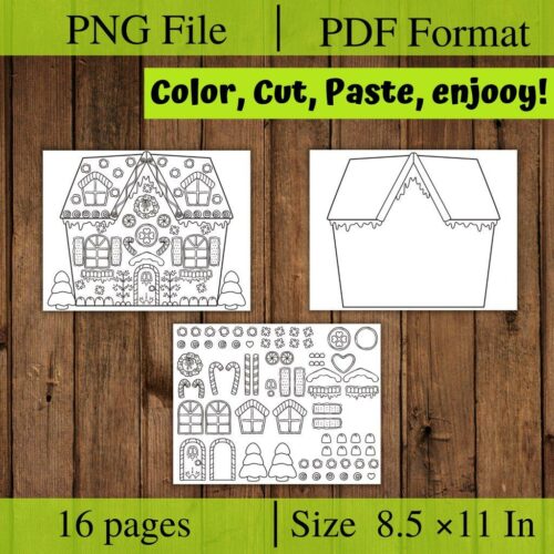 Gingerbread House Decorating Activity, Christmas Game, gingerbread ...