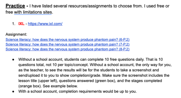 Complete Online Distance Learning Sensory Receptors 6.LS1.8, MS-LS1-8 ...