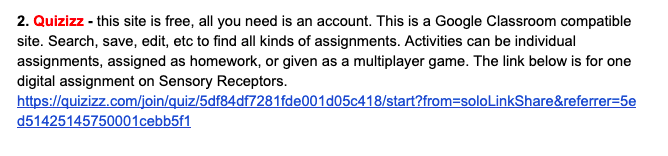 Complete Online Distance Learning Sensory Receptors 6.LS1.8, MS-LS1-8 ...
