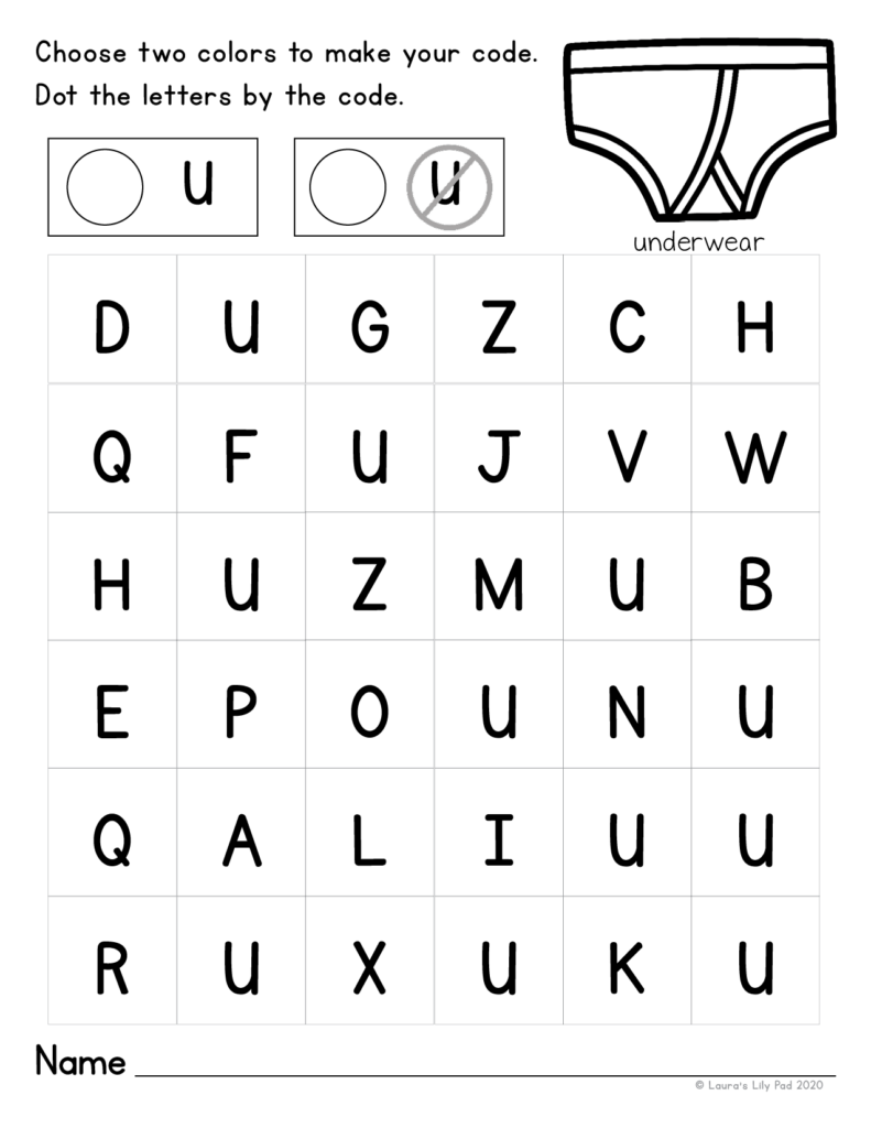 Alphabet Letter U Dot Marker Center | Made By Teachers