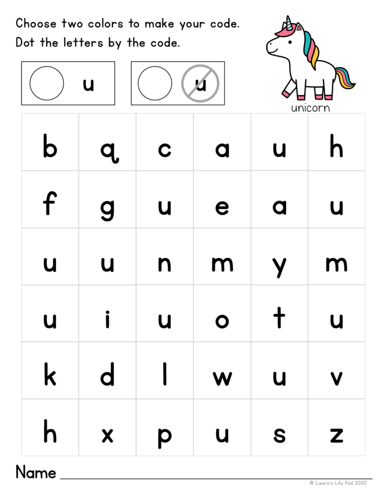 Alphabet Letter U Dot Marker Center | Made By Teachers