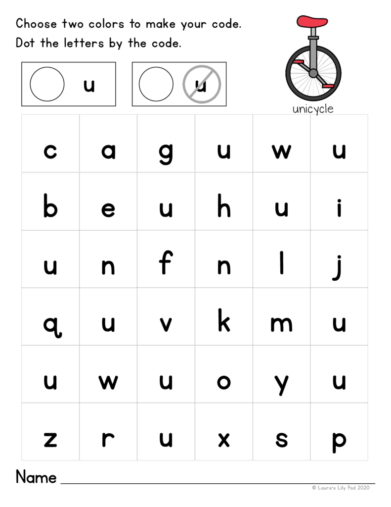 Alphabet Letter U Dot Marker Center | Made By Teachers