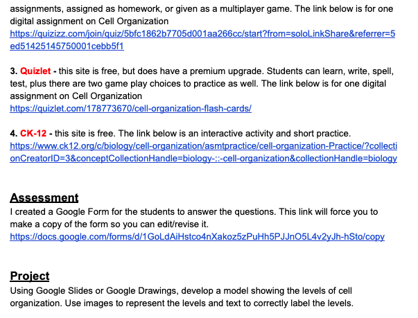 Complete Online Distance Learning Life Science Bundle OAS 6.LS, NGSS MS ...