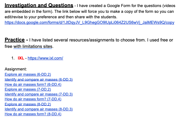 Complete Online Distance Learning Air Mass and Weather 6.ESS2.5, MS ...