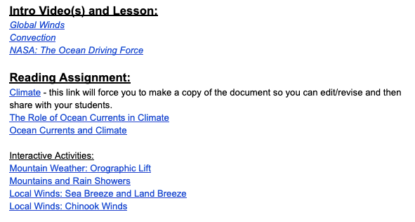 Complete Online Distance Learning Earth's Climates 6.ESS2.6, MS-ESS2-6 ...
