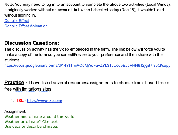 Complete Online Distance Learning Earth's Climates 6.ESS2.6, MS-ESS2-6 ...
