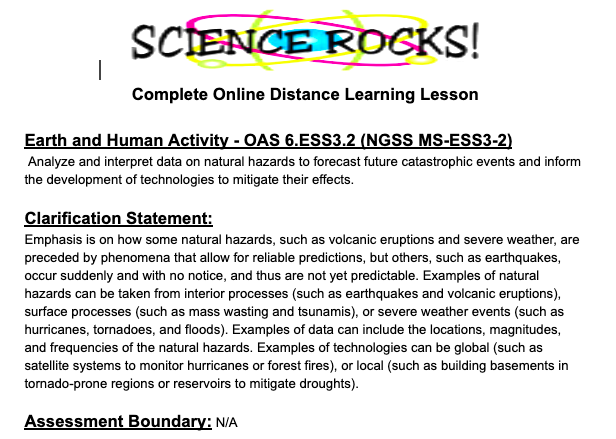 Complete Online Distance Learning Earth Science Bundle 6.ESS, MS-ESS ...