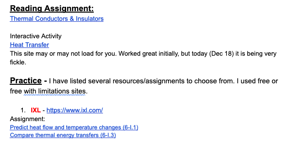 Complete Online Distance Learning Thermal Energy Transfer 6.PS3.3, MS ...