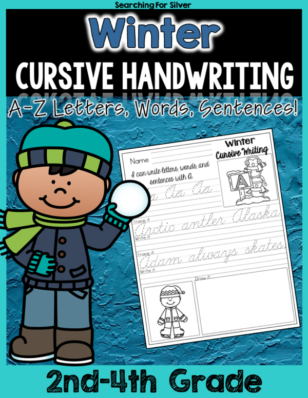 Winter Cursive Writing Printables | Made By Teachers