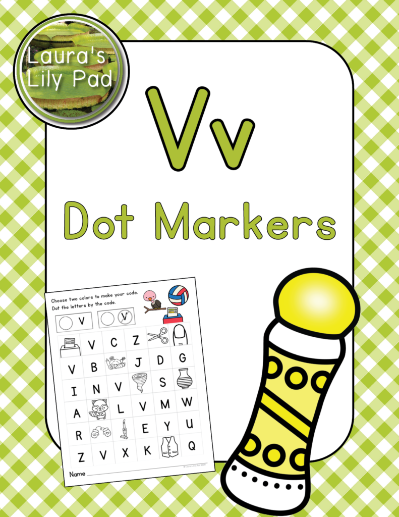 Alphabet Letter V Dot Marker Center | Made By Teachers
