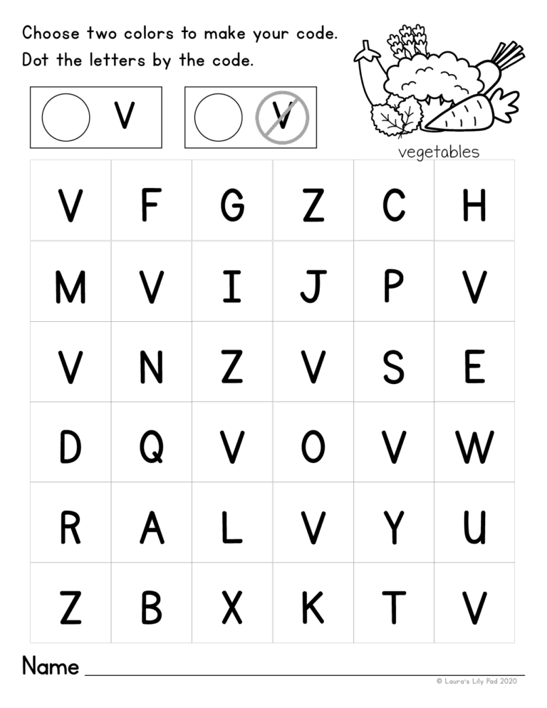 Alphabet Letter V Dot Marker Center | Made By Teachers