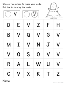 Alphabet Letter V Dot Marker Center | Made By Teachers