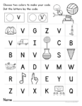 Alphabet Letter V Dot Marker Center | Made By Teachers