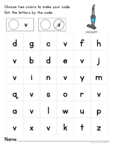 Alphabet Letter V Dot Marker Center | Made By Teachers