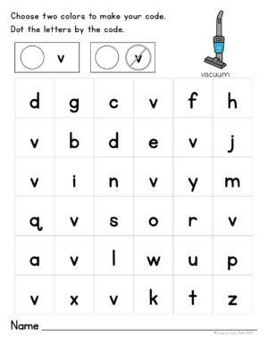 Alphabet Letter V Dot Marker Center | Made By Teachers