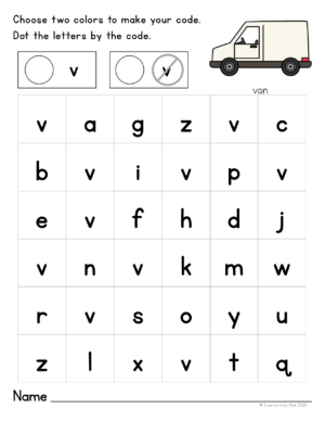 Alphabet Letter V Dot Marker Center | Made By Teachers