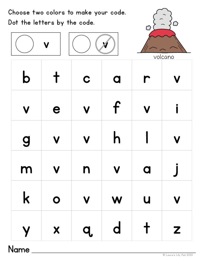 Alphabet Letter V Dot Marker Center | Made By Teachers