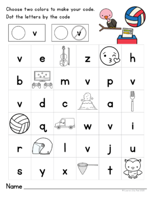 Alphabet Letter V Dot Marker Center | Made By Teachers