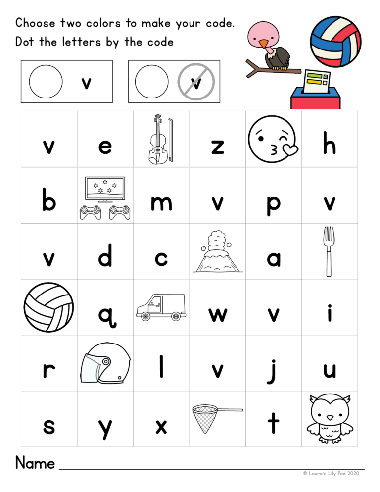 Alphabet Letter V Dot Marker Center | Made By Teachers