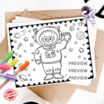 Space Coloring Sheets for Kids | Planets, Rockets, Astronauts | Stress ...