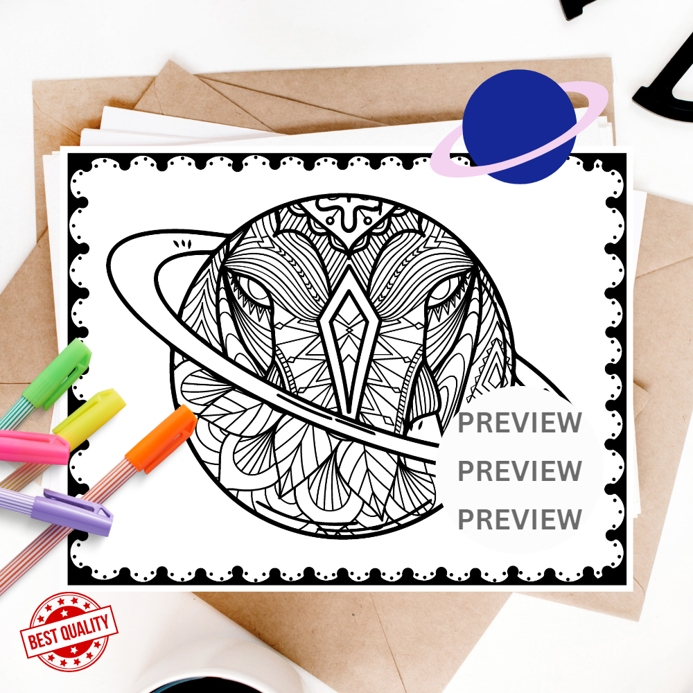Zentangle Space Mindfulness Coloring Sheets| Stress Relief | Made By ...