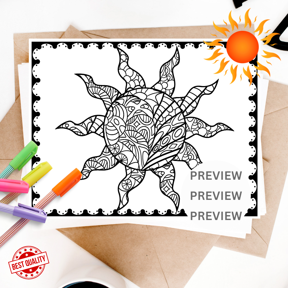 Zentangle Space Mindfulness Coloring Sheets| Stress Relief | Made By ...