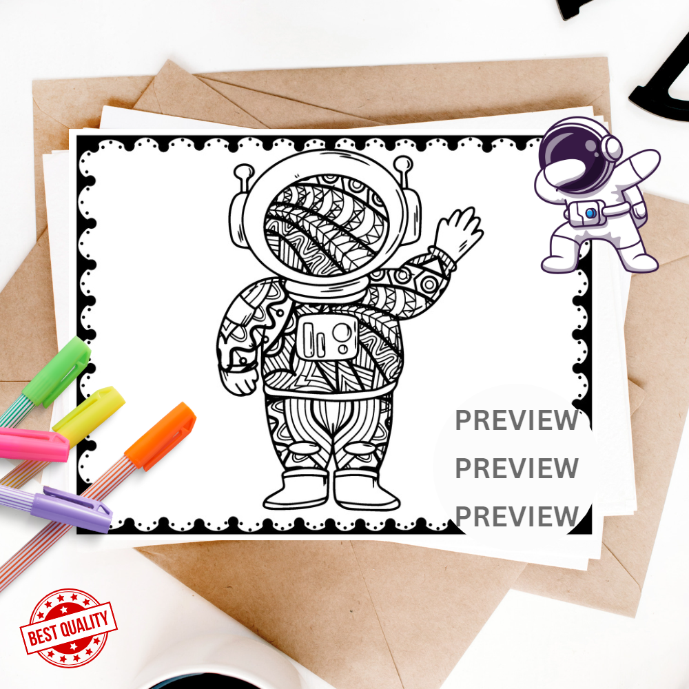 Zentangle Space Mindfulness Coloring Sheets| Stress Relief | Made By ...