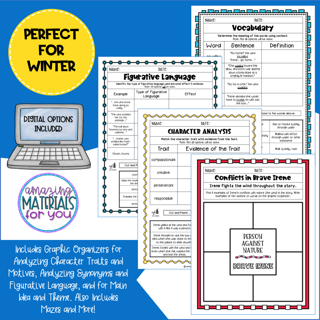 Brave Irene Book Companion | Made By Teachers