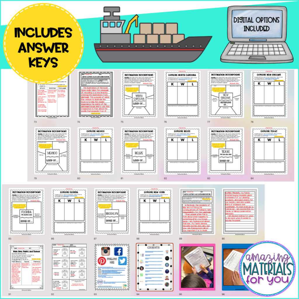 Here Comes the Garbage Barge Book Companion | Made By Teachers