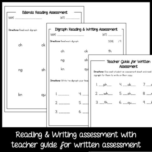 Consonant Digraphs Assessment | Parent Communication Letter | Home ...