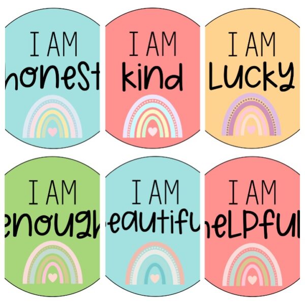 Positive Affirmation Mirror | Rainbows, Bright and Colourful Positivity ...