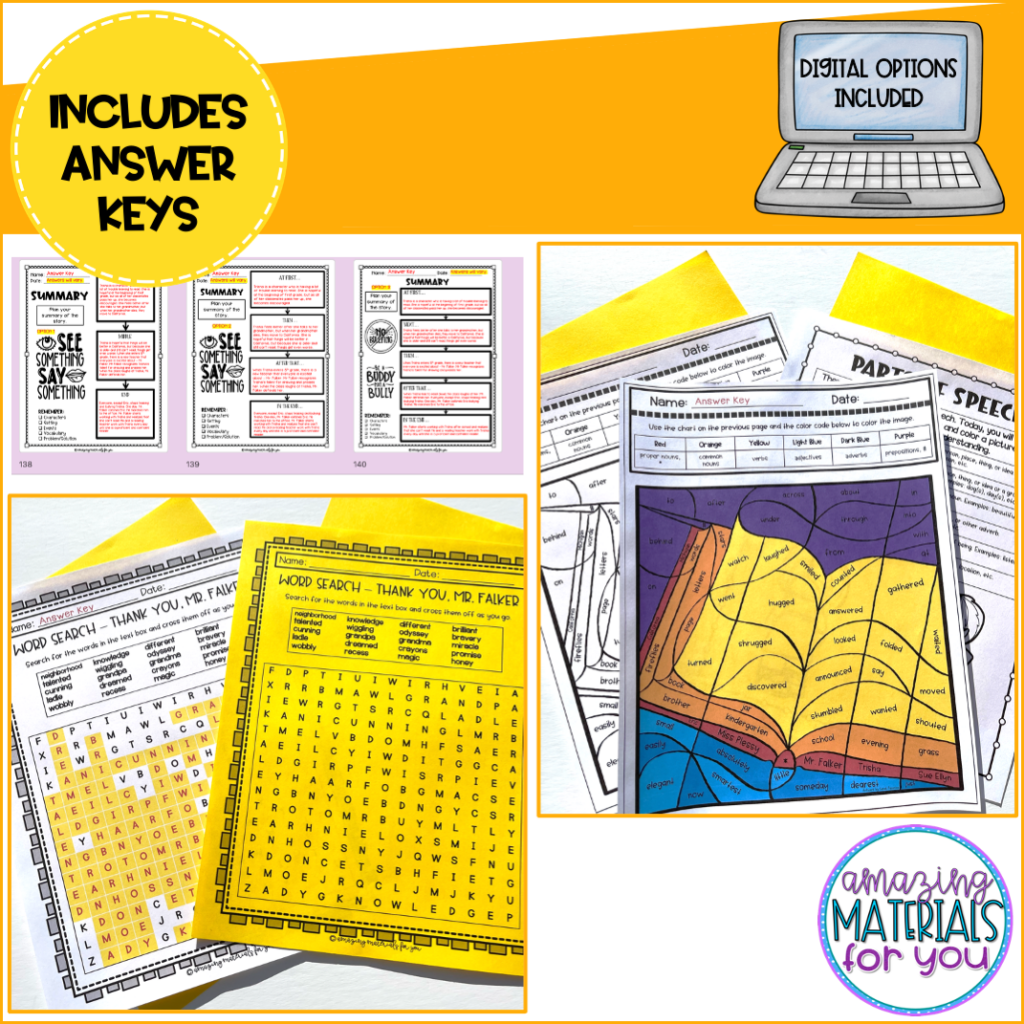 Thank You, Mr. Falker Book Companion | Made By Teachers