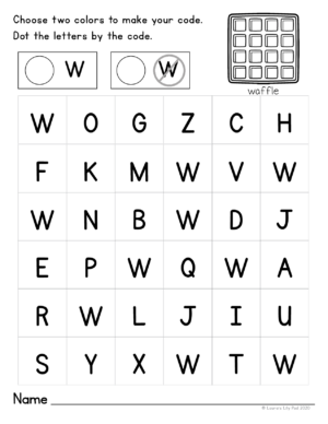Alphabet Letter W Dot Marker Center - Made By Teachers