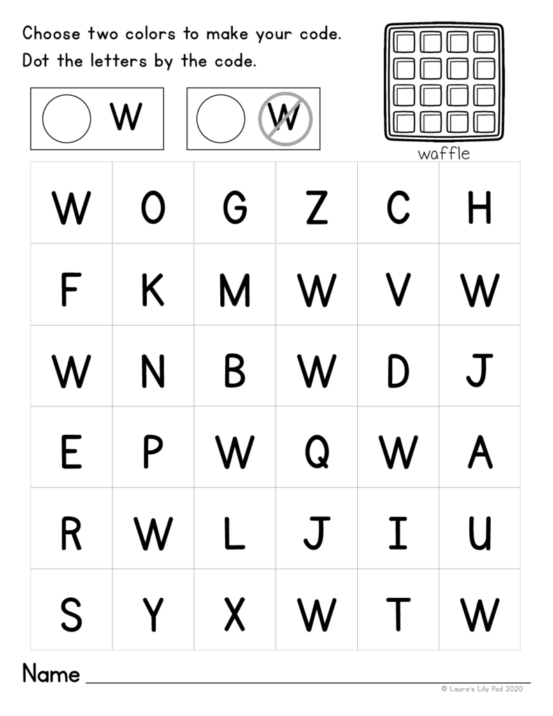 Alphabet Letter W Dot Marker Center | Made By Teachers