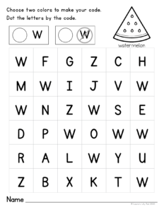 Alphabet Letter W Dot Marker Center - Made By Teachers