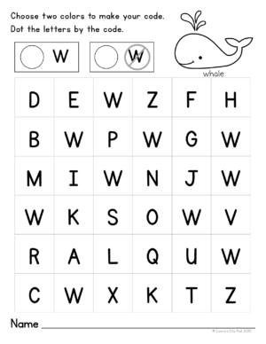Alphabet Letter W Dot Marker Center | Made By Teachers