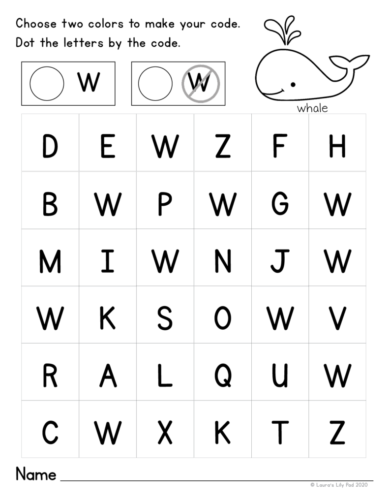 Alphabet Letter W Dot Marker Center - Made By Teachers