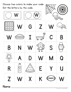 Alphabet Letter W Dot Marker Center - Made By Teachers