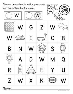 Alphabet Letter W Dot Marker Center - Made By Teachers
