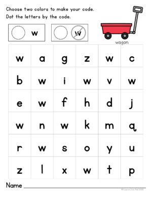 Alphabet Letter W Dot Marker Center - Made By Teachers