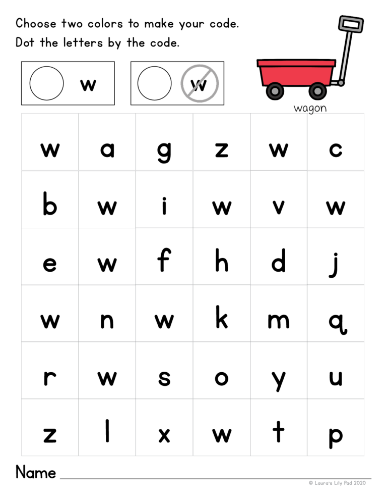 Alphabet Letter W Dot Marker Center - Made By Teachers