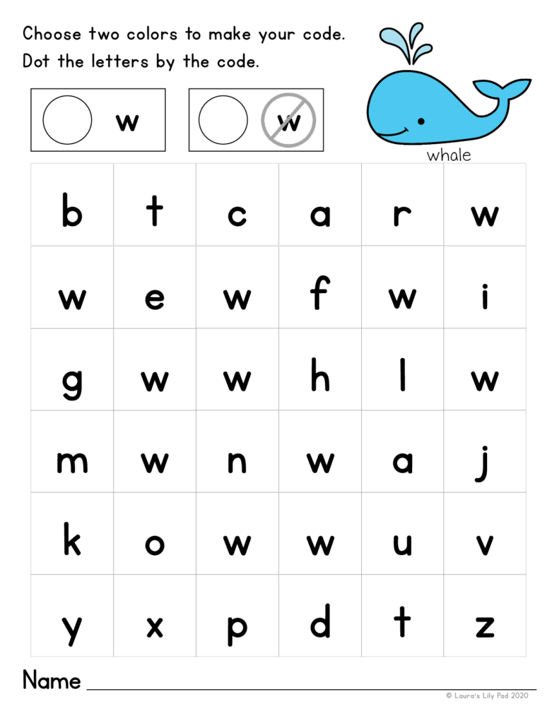 Alphabet Letter W Dot Marker Center | Made By Teachers